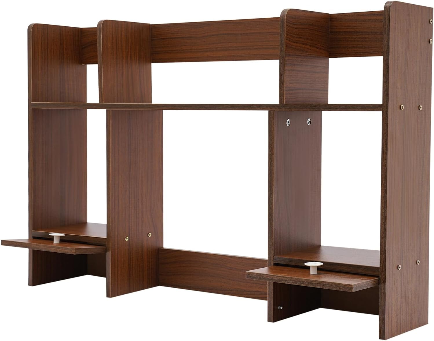 Computer Desktop Bookcase, Desktop Shelf 2-Tier Countertop Storage ...