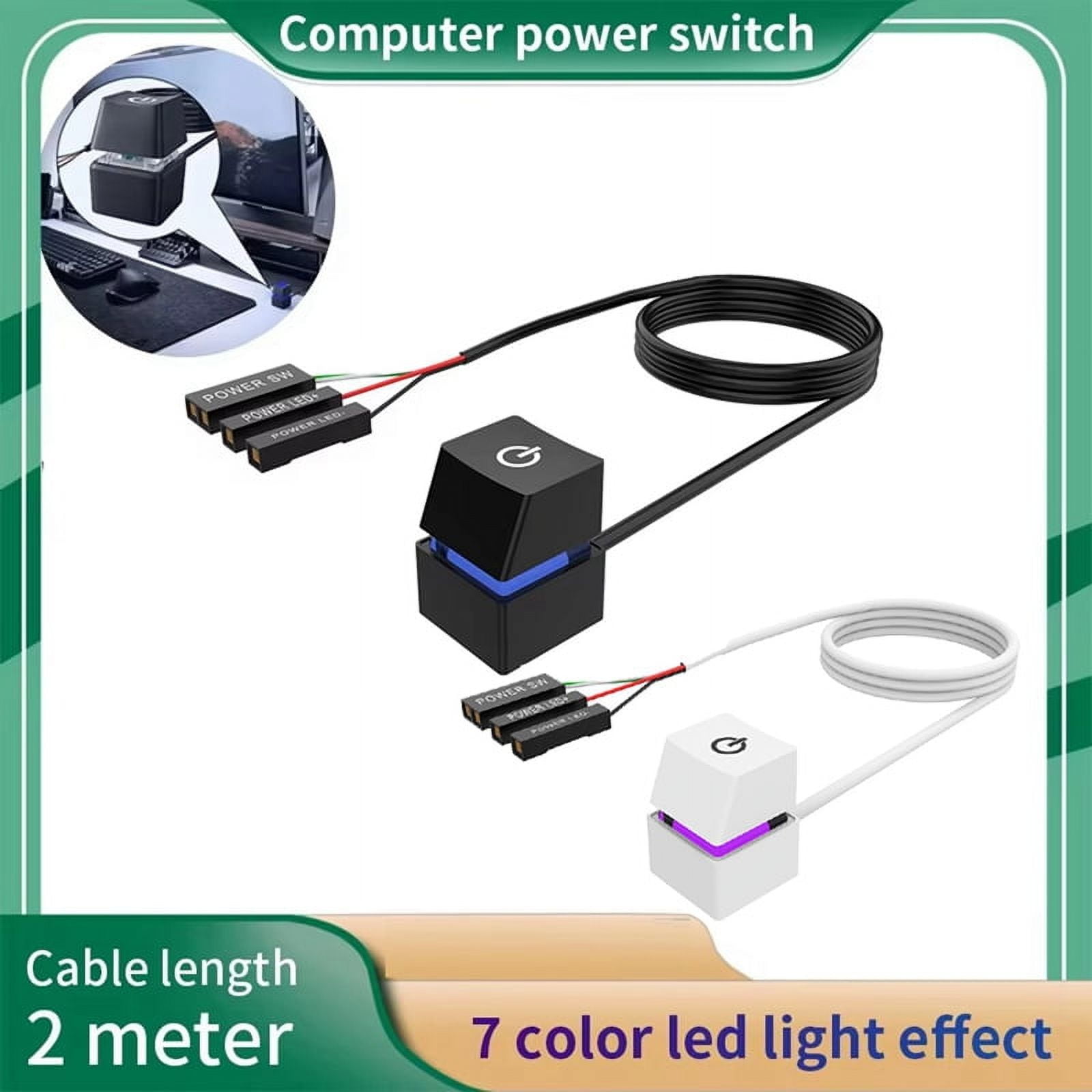 Computer Desktop Switch Colorful LED PC Motherboard External Start ...