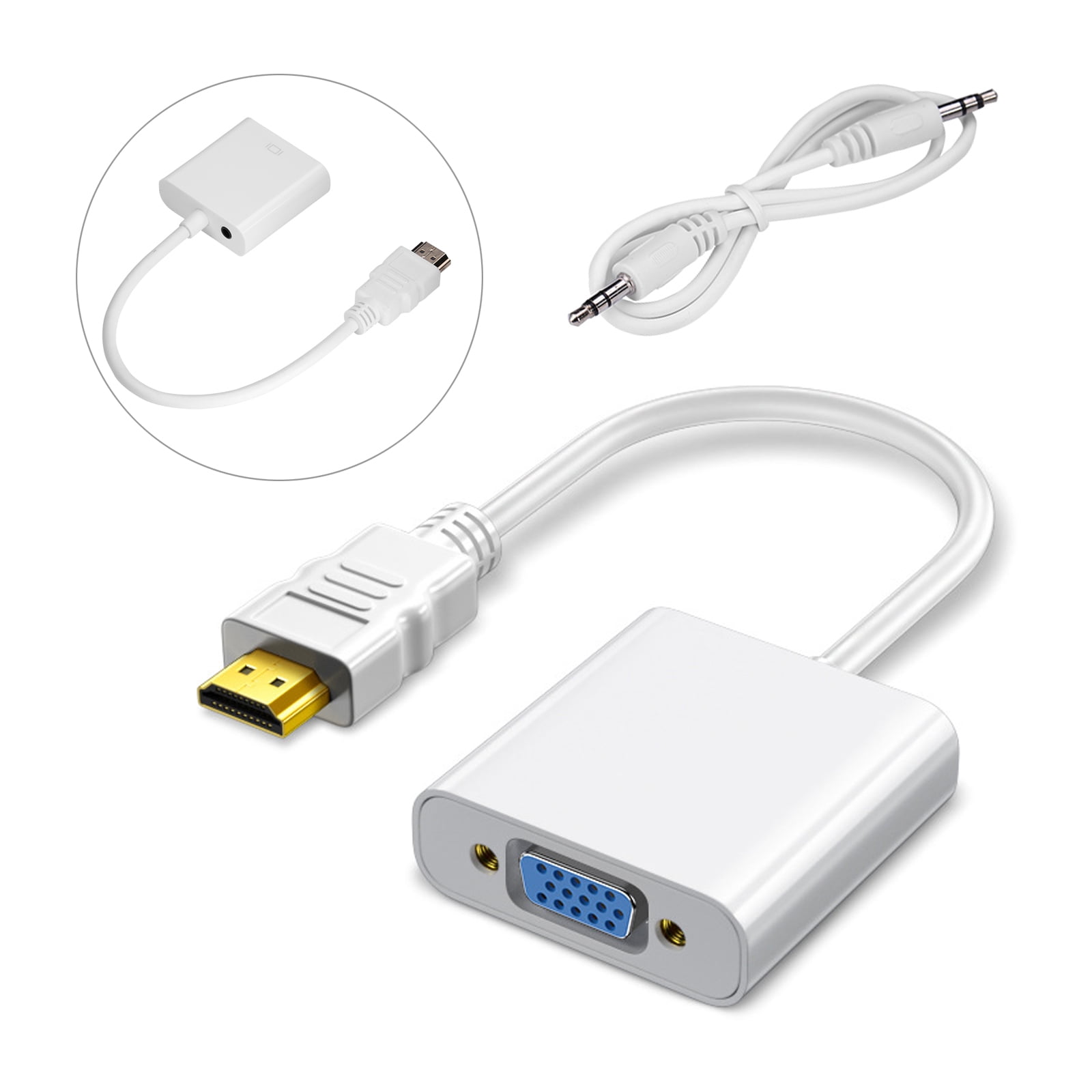 Computer Displayer Converter with Audio Port, 1080P High Speed Data ...