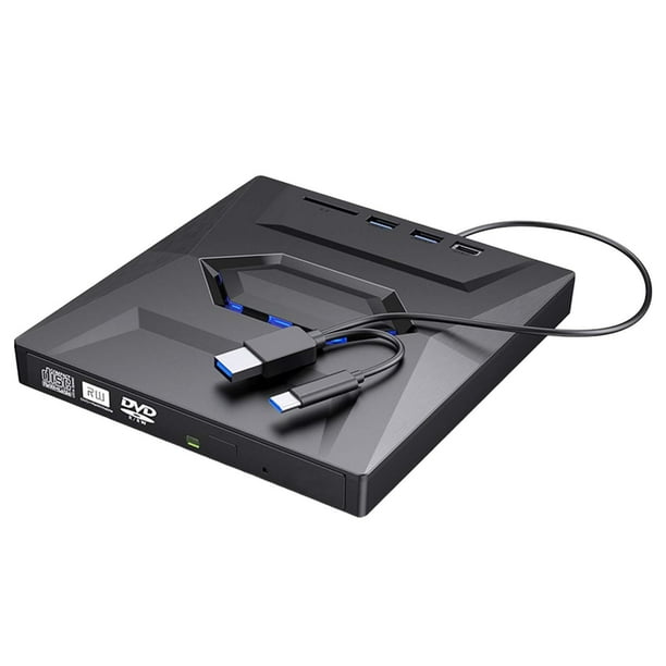Computer Drive Burner Portable External DVD Player USB 3.0 Type C Dual ...