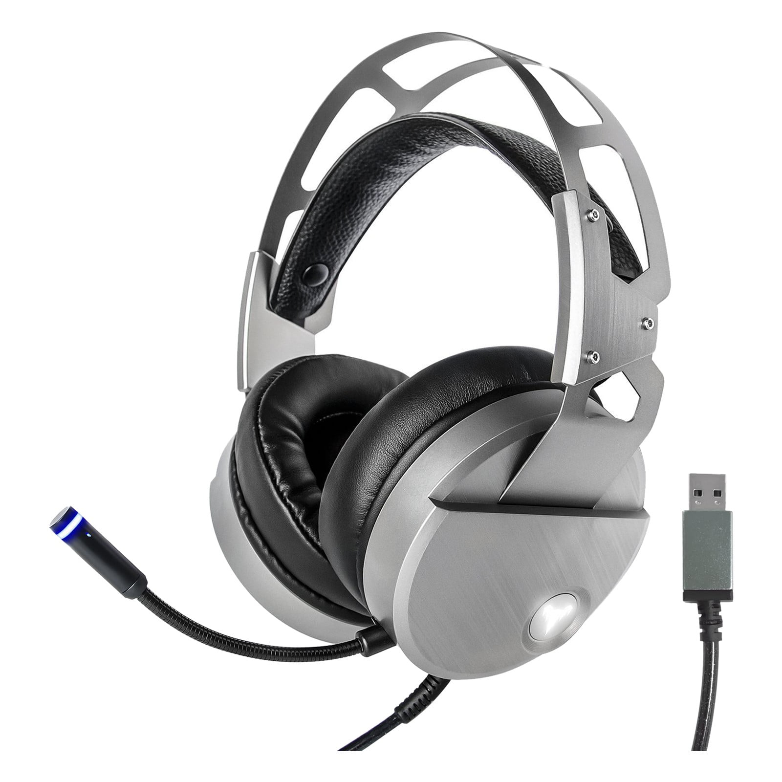 Computer Earphones Head Mounted Desktop Laptop 7.1 Channel USB Illuminated Chicken Eating ...