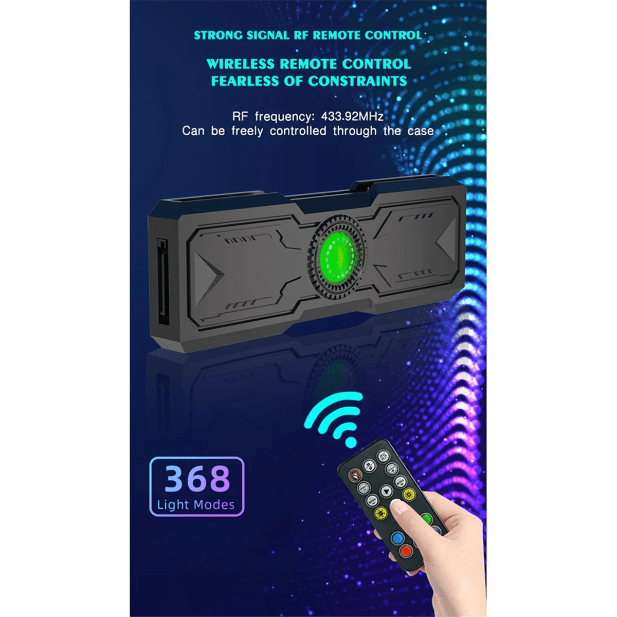 Computer Fan 4PIN PWM 5V 3PIN ARGB 9 in 1 Hub RGB Light Splitter ...