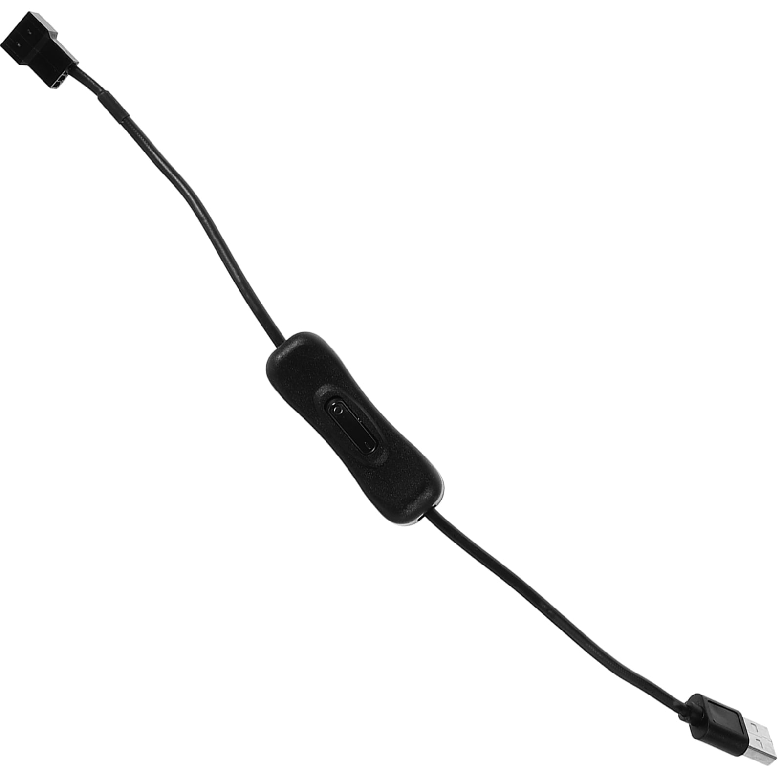 Computer Fan Adapter Cable Dc to 4-pin Power Line Router Rubber ...