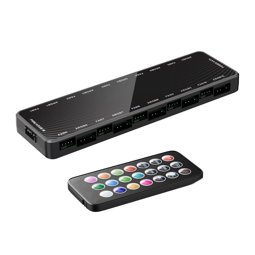 Computer Fan Splitter Hub, 10 Way ARGB & PWM Connectors, Thermals ...