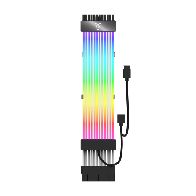 Computer Flexible ARGB Sync PSU Power Supply Extension Cable Kit ATX ...