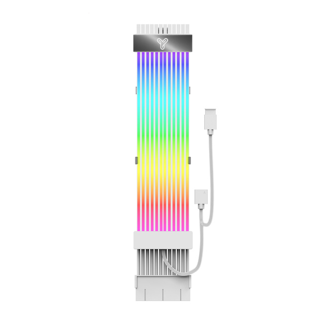 Computer Flexible ARGB Sync PSU Power Supply Extension Cable Kit ATX ...