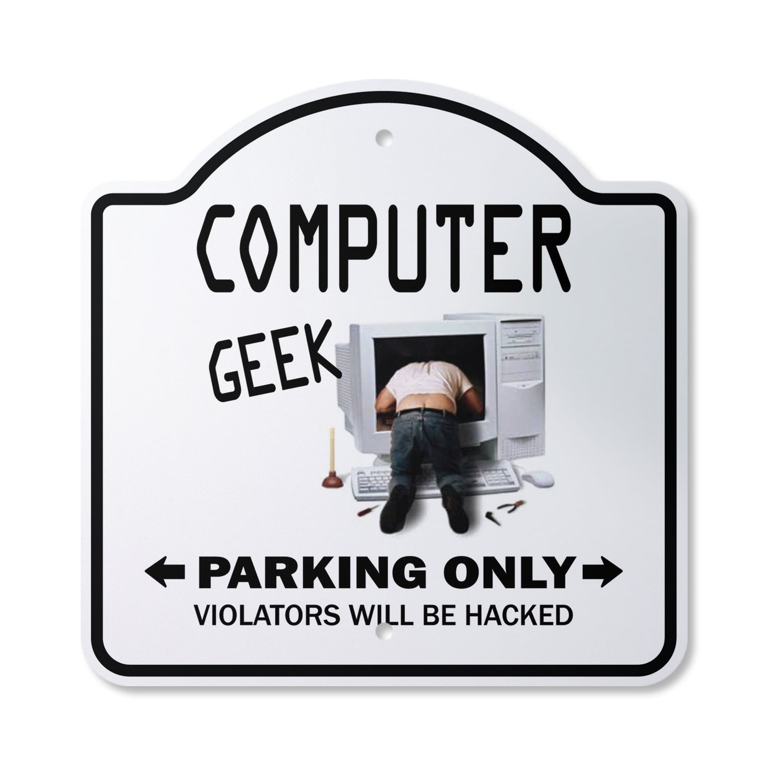 Computer Geek 10” x 10” Sign | Indoor/Outdoor Plastic | SignMission ...