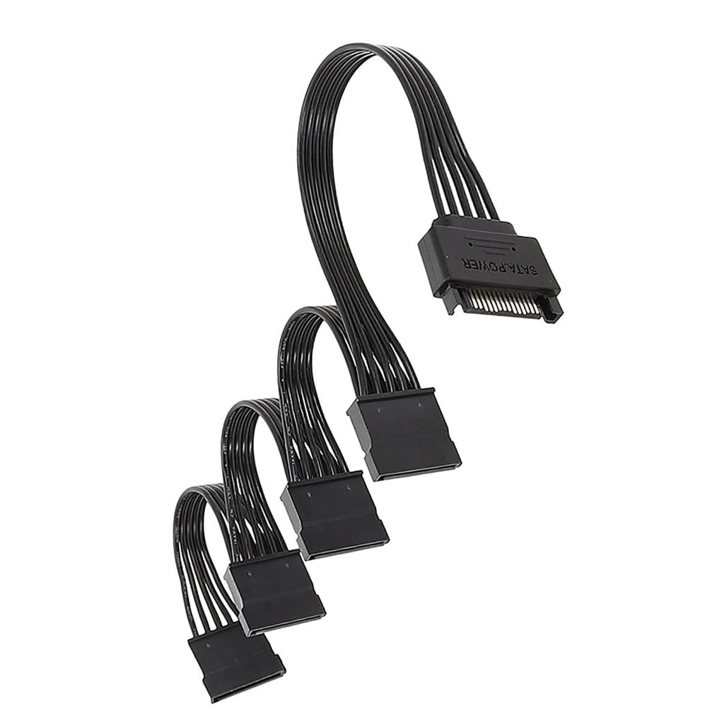 Computer Hard Drive Power Cord Sata Power Cord 15pin Male To 1/2/3/4/5 ...