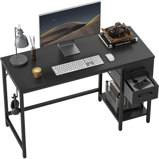Computer Home Office Desk with Drawers, 40 Inch Small Desk Study ...