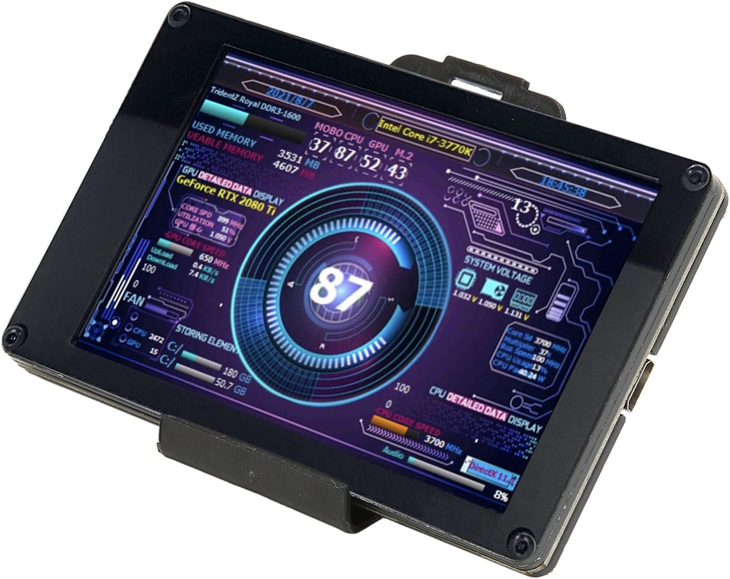 Computer Host Monitor Ips Monitor Screen, 3.5 Inch Mini Computer Temp ...