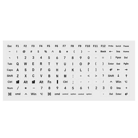 Computer Keyboard Stickers Letters - Keyboard Alphabet Stickers with ...