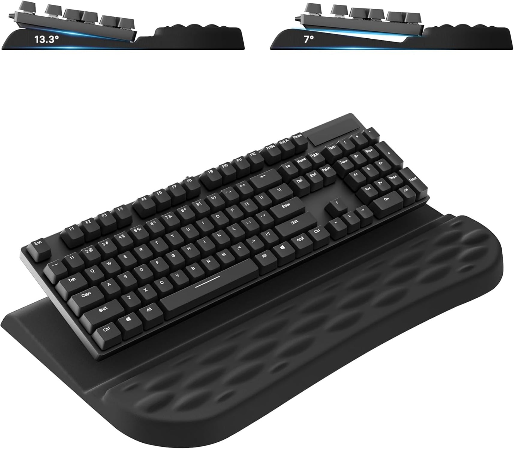 Computer Keyboard Wrist Rest for Desktop, 2 Angle Adjustment Ergonomic ...