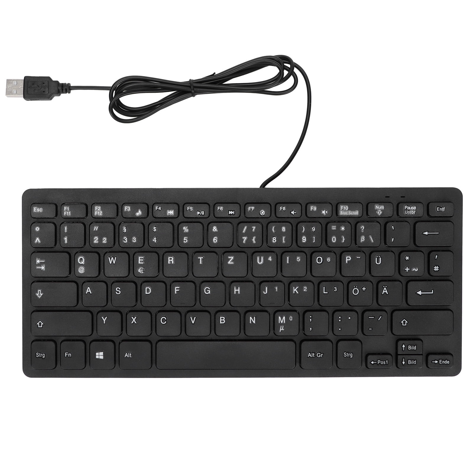 Computer Keyboards Ergonomic Design UltraThin Mini Durable Wired 78 ...