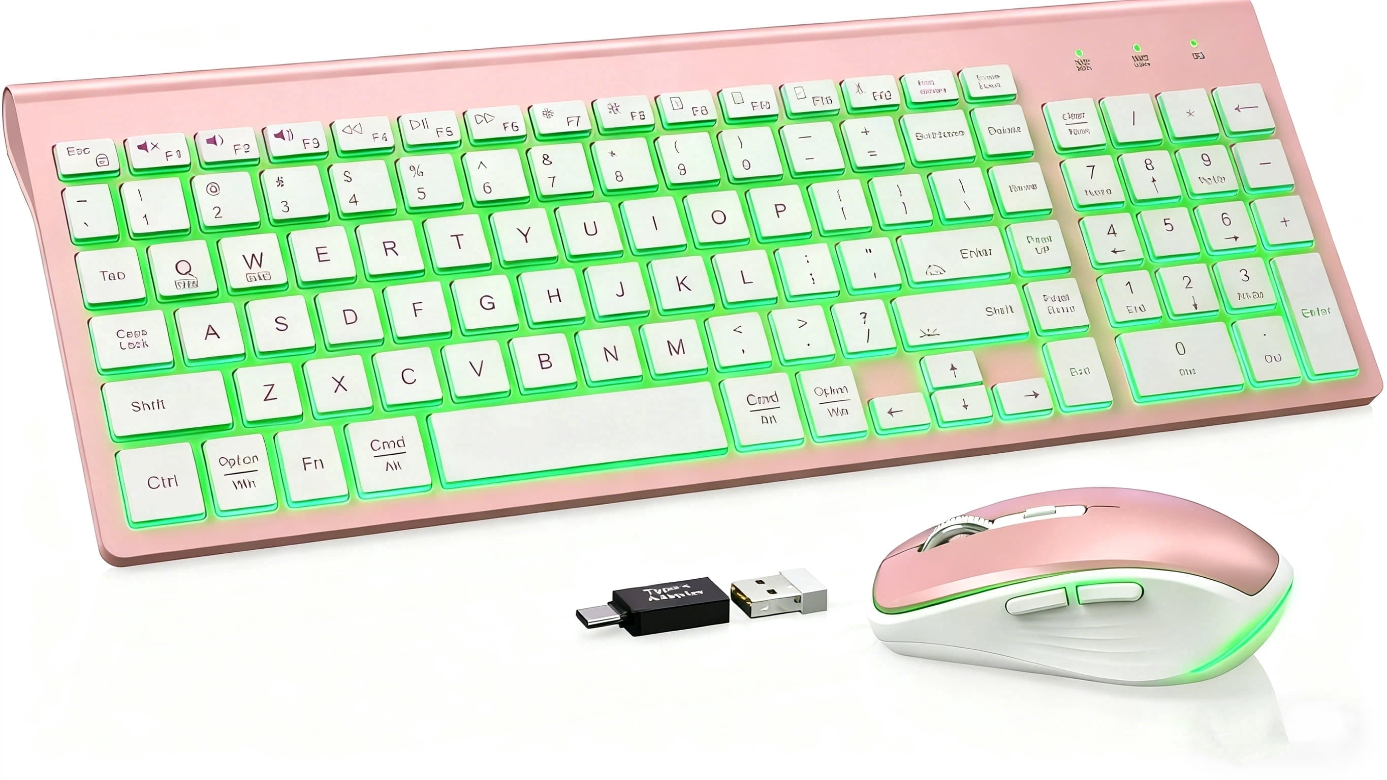 Wireless Keyboard and Mouse Combo - Quiet Backlit Keyboard with RGB ...