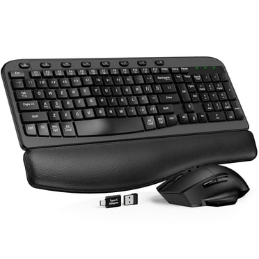 Logitech MK570 Comfort Wave Wireless Keyboard and Mouse Combo - Quiet ...