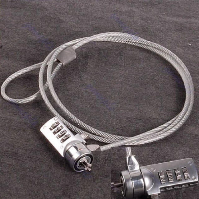 Computer Laptop Cable Lock Universal 4 Digital Password Protection Lock ...