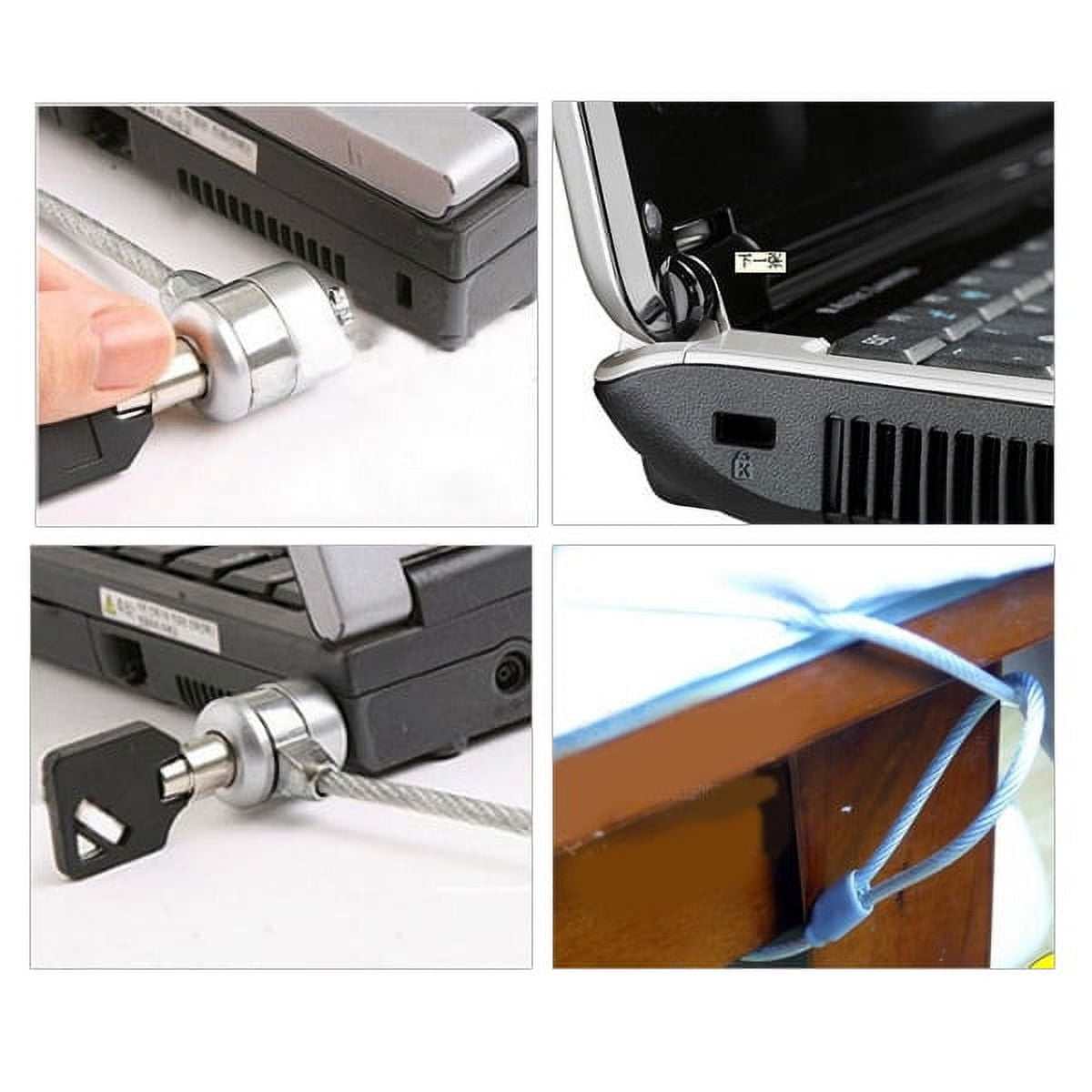 Computer Lock Key Security Laptop Cable Anti-theft - Walmart.com