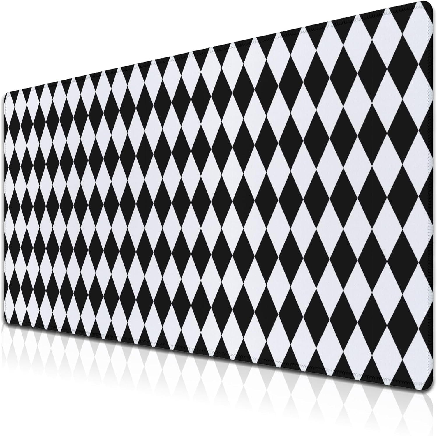 Computer Mat Black and White Desk Mat Large, Big Mouse Pad Gaming Desk ...