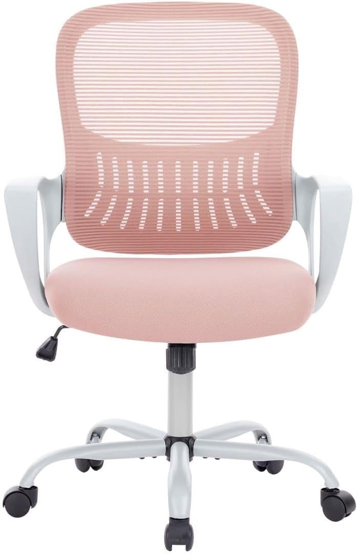 Computer Mesh Swivel Task Chair with Wheels and Comfortable Support for ...