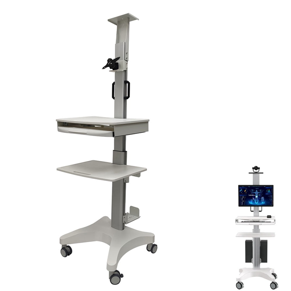 Computer Mobile Cart Medical Trolley Mobile Desk Workstation Office ...