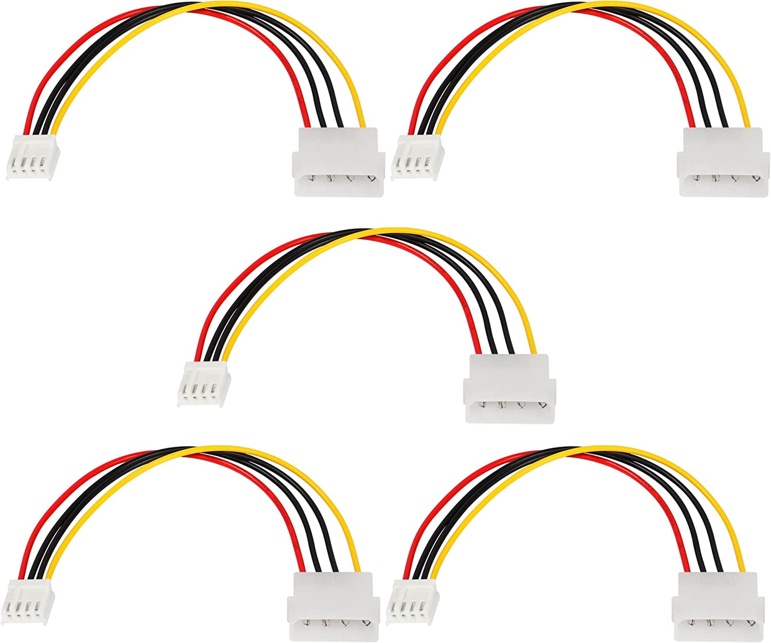 Computer Molex 4 Pin Power Supply Extension Cable, 8 Inch IDE Power to ...