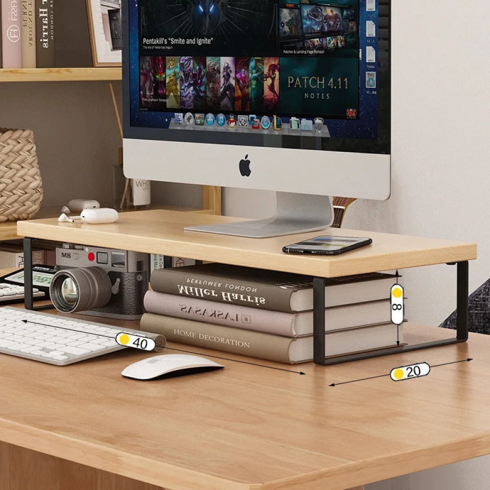 Computer Monitor Elevated Monitor Base Home Office Storage Rack ...