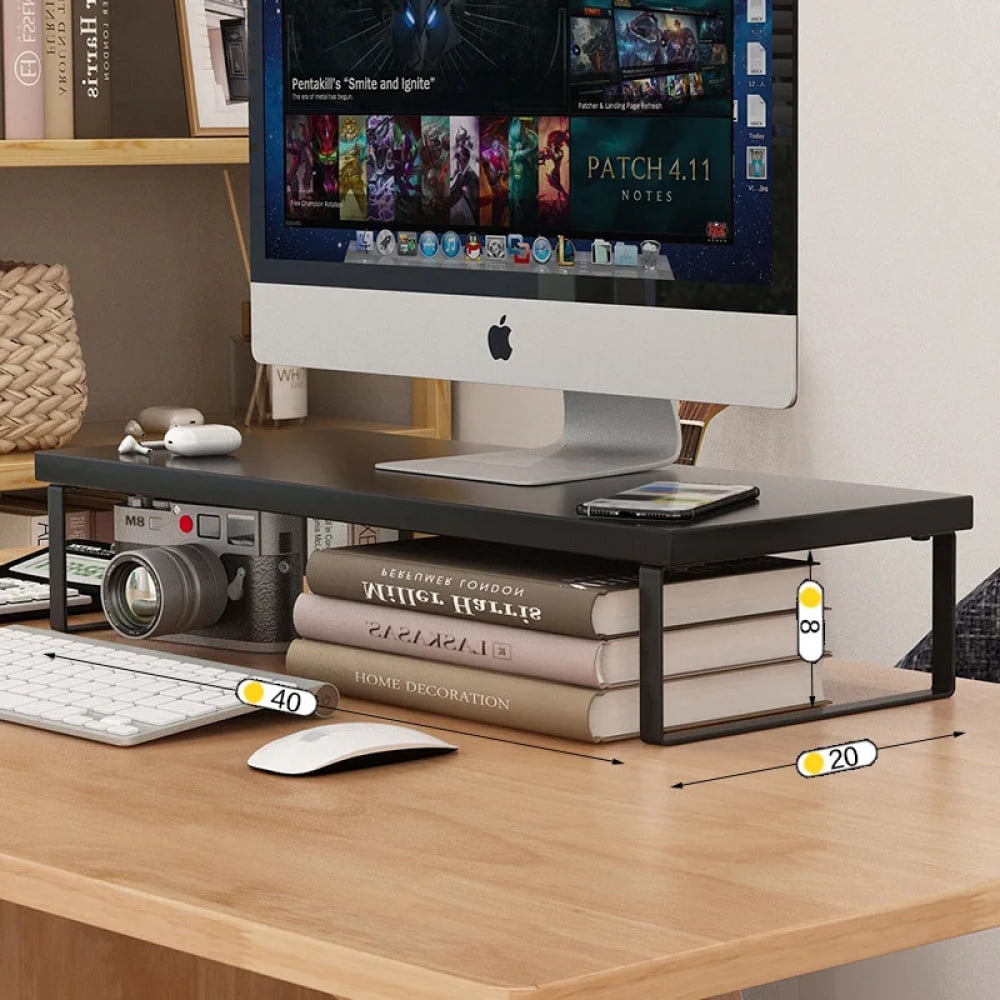 Computer Monitor Elevated Monitor Base Home Office Storage Rack ...