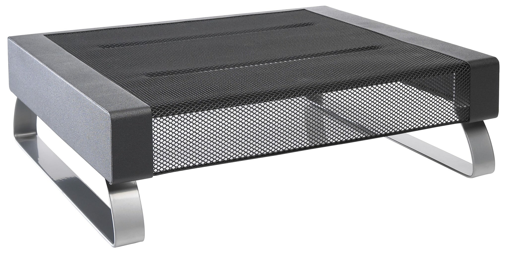 Computer Monitor Stand, 35-Pound Capacity, Black/Silver - Walmart ...