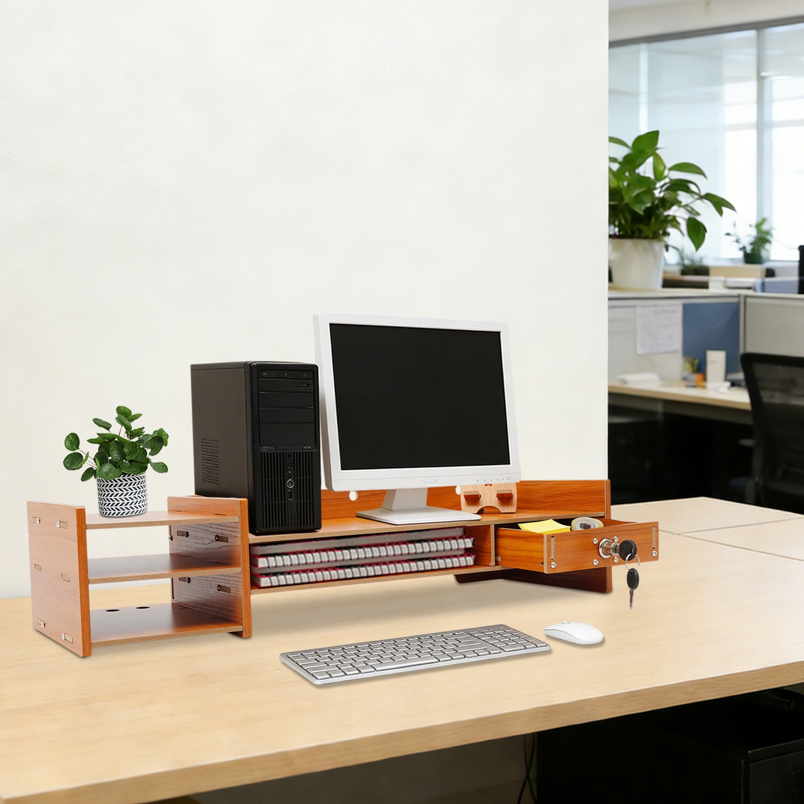 Computer Monitor Stand ,Multi-Purpose Desktop Storage Stand with ...