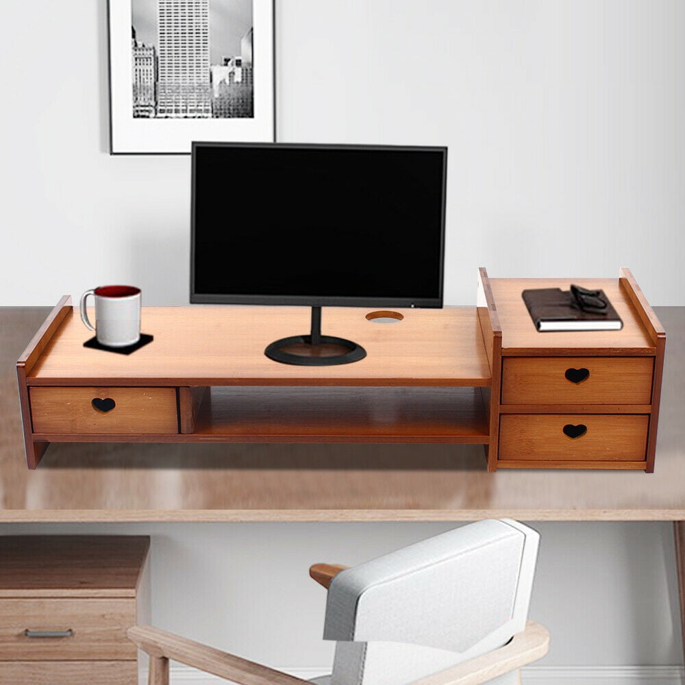 Computer Monitor Stand Riser With Storage Drawer - Walmart.com
