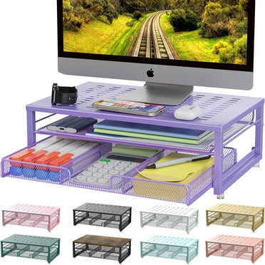 Kokiya Monitor Stand Riser Computer Heightened Shelf Desktop Organizer ...