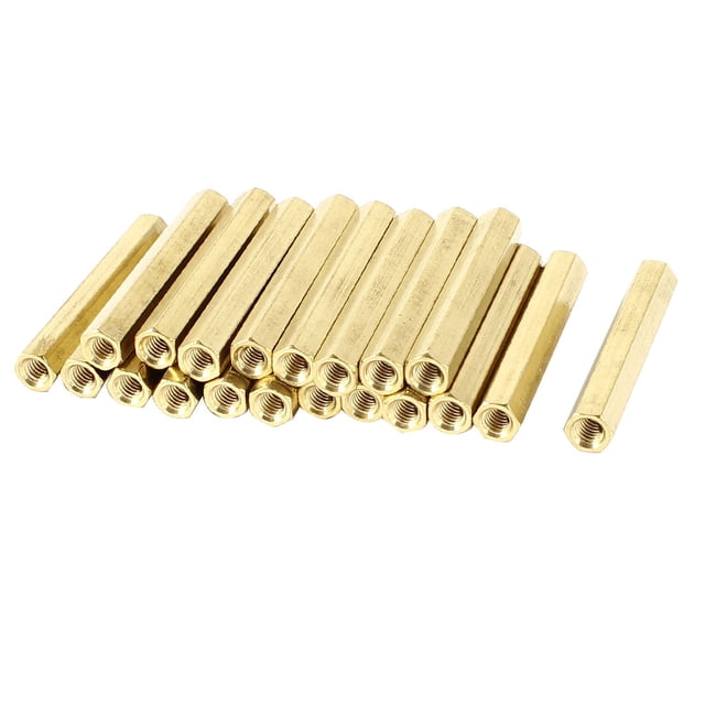 Computer Motherboard M4x40 M4 Female Threaded Bolts Brass Standoff Spacer 20 Pcs - Walmart ...