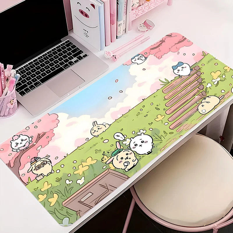 Computer Office Desk Mat Rubber Non-slip Large Mousepad C-chiikawa ...