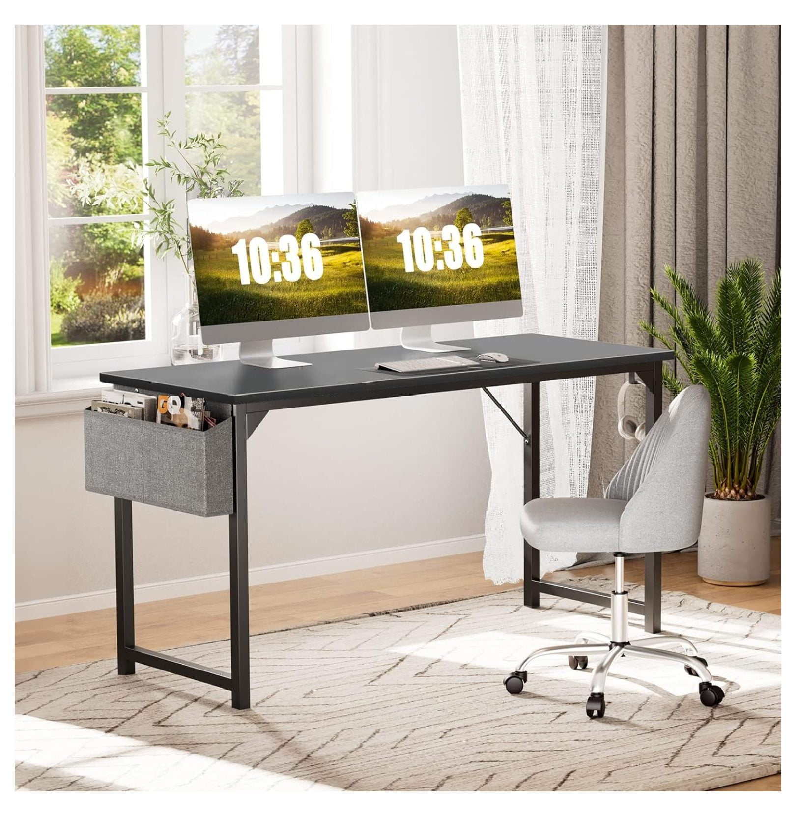 Computer Office Desk with Storage, Gamingdesk Writingdesk Workdesk PC ...