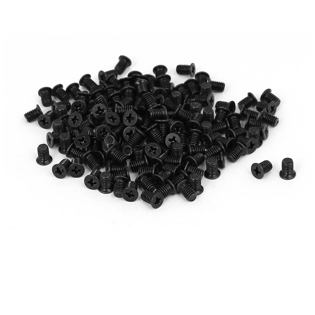 Computer PC Case HDD Flat Head Hard Drive Screw Metal Black M3x4.8mm ...