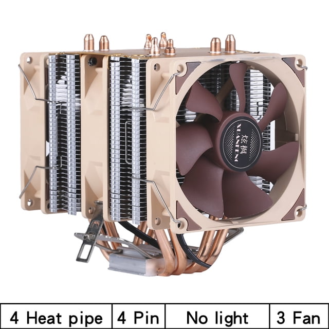 Computer PWM 4 Copper Tube Heat Sink Fan Twin Tower Type PC Air-Cooled ...