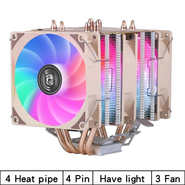 Computer PWM 4 Copper Tube Heat Sink Fan Twin Tower Type PC Air-Cooled ...
