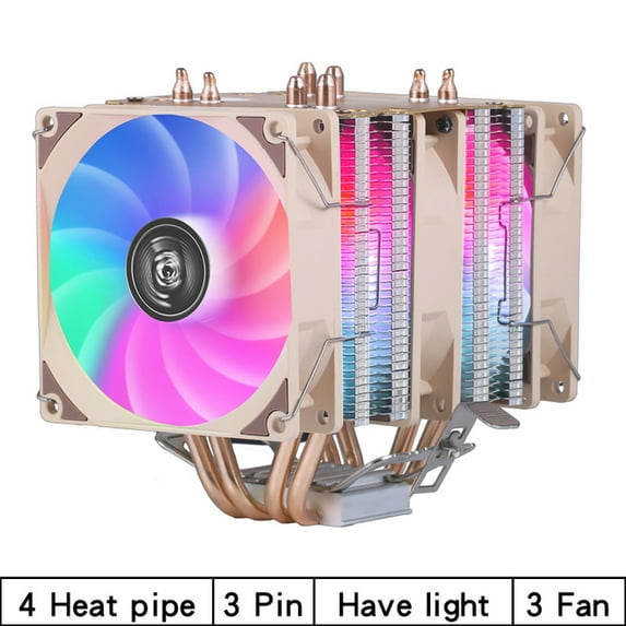 Computer PWM 4 Copper Tube Heat Sink Fan Twin Tower Type PC Air-Cooled ...