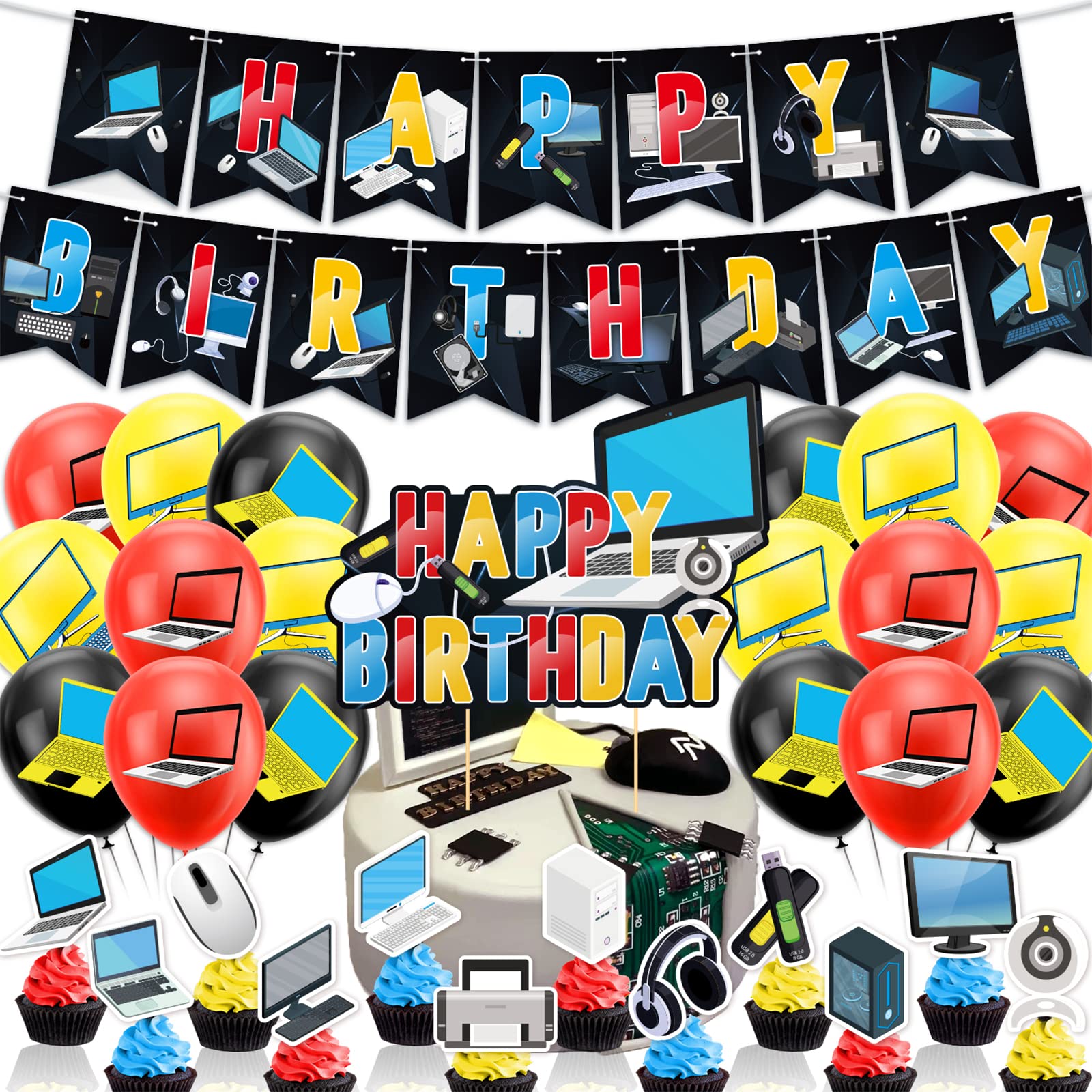 Computer Party Decorations Computer OIF8 Birthday Party Supplies ...