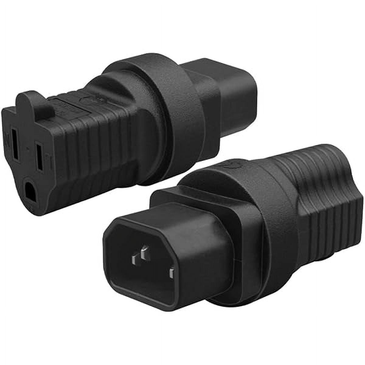 Computer Power Adapter Cord NEMA 5-15R Receptacle to IEC320 C14，PDU USA UPS Extension Power Plug ...