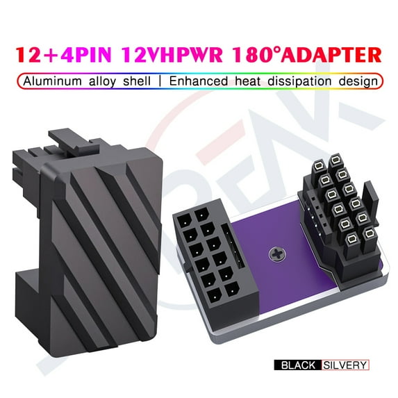 Computer Power Supply PCIE 5.0 GPU 12+4PIN 16PIN 12VHPWR 180 Degrees ...