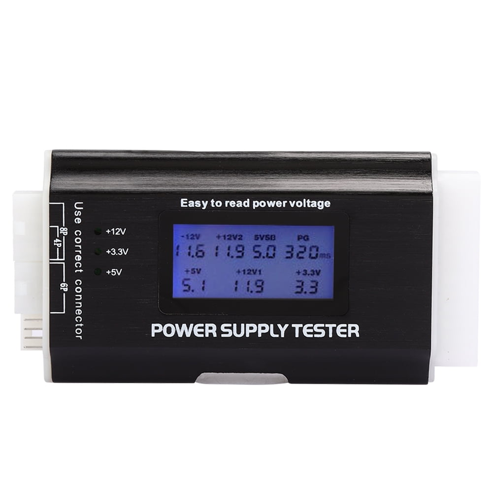 Computer Power Supply Tester LCD Display Aluminum Alloy Support 20 ...