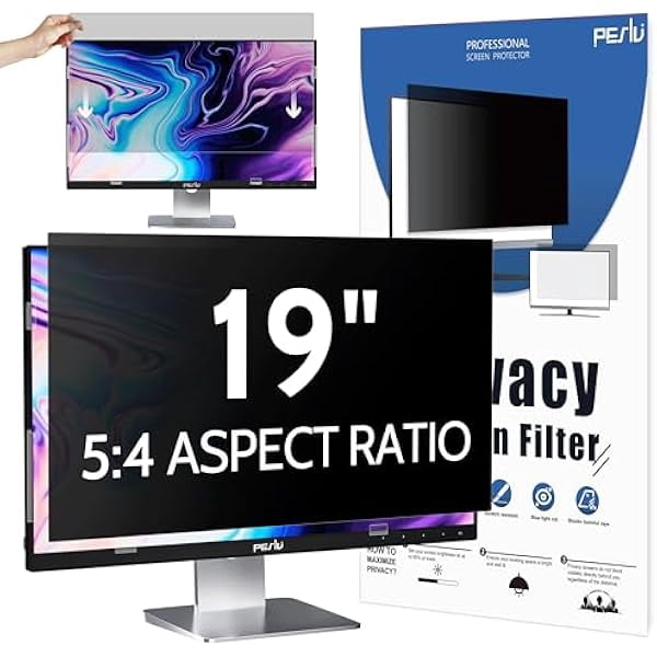 Computer Privacy Screen 19 Inch for 5:4 Standard Monitor, Removable ...
