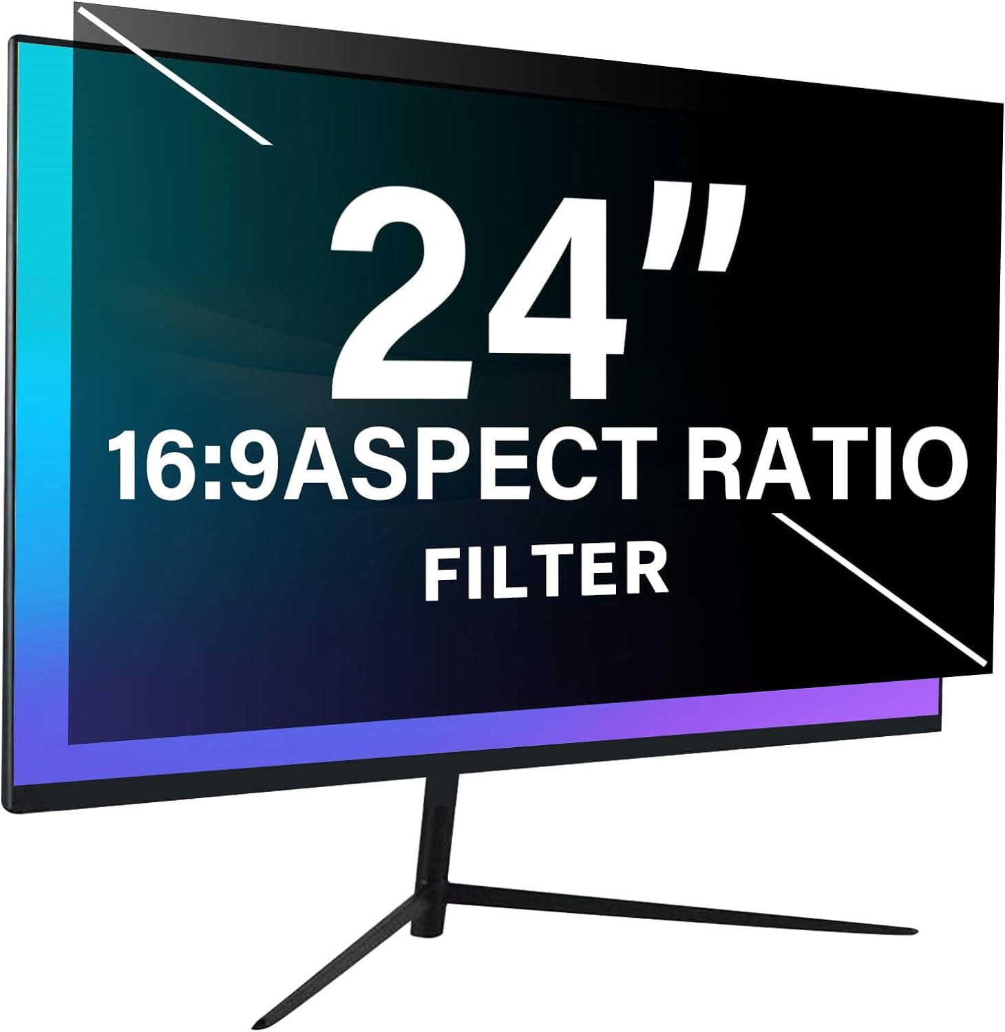 Computer Privacy Screen Filter 24 Inch,Removable 16:9 Widescreen ...