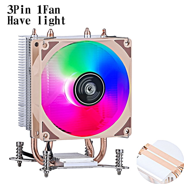 Computer Processor CPU Cooling Fan Efficient Cooler 2 Heat Pipe ...