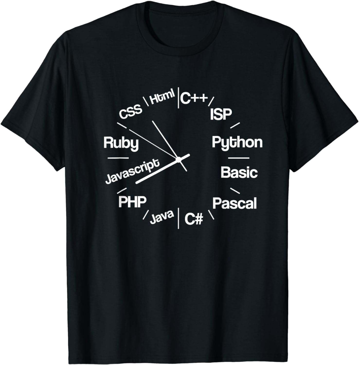 Computer Programmer Clock - Programming & Coding No Sleep Cotton T-Shirt - Walmart.com