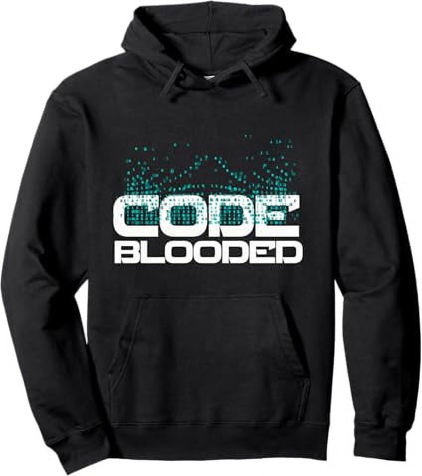 Computer Programming Hoodie Code Blooded Tech Developer - Walmart.com