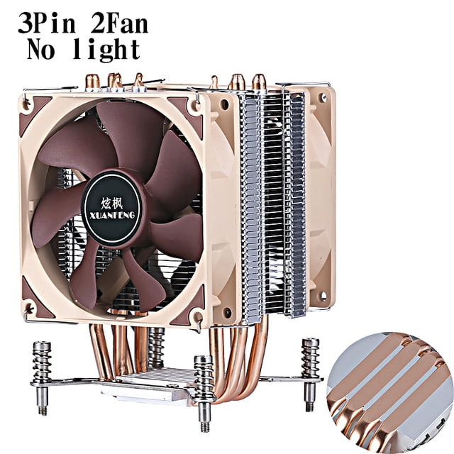 Computer Radiator 4 Heat Pipe Air-cooled CPU Cooling Fan Efficient ...