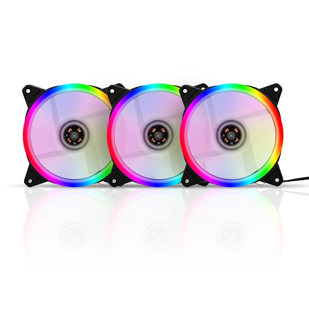 Computer Radiator RGB Fan 12cm RGB Case Cooling Fan Case Cooler Mute ...