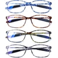 Computer Reading Glasses 4 Blue Light Blocking Glasses Anti Flexible ...